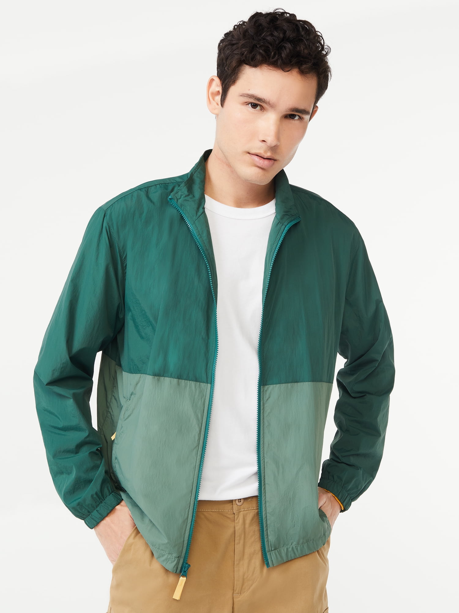 Free Assembly Men's Soft Shell Colorblocked Jacket - Walmart.com