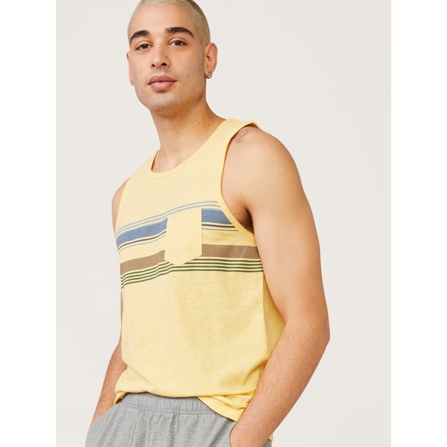 Free Assembly Men's Striped Pocket Tank Top - Walmart.com