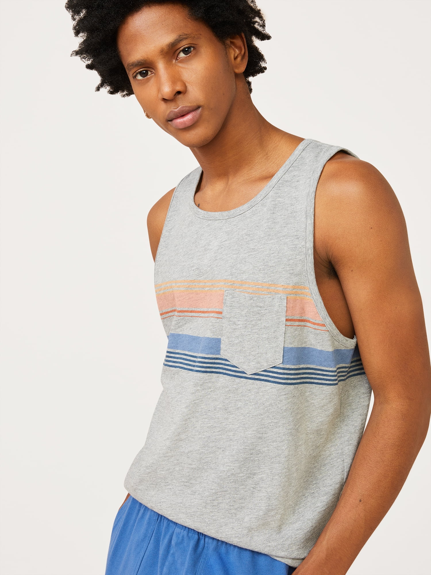 Free Assembly Men's Striped Tank Top - Walmart.com