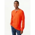 Free Assembly Men's Textured Duo Raglan Henley Shirt with Long Sleeves ...