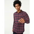Free Assembly Men's Two-Pocket Flannel Shirt - Walmart.com