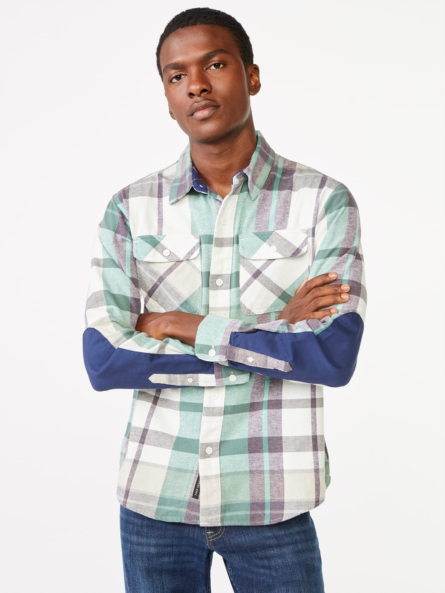 Free Assembly Men's Vintage Inspired Flannel Shirt - Walmart.com