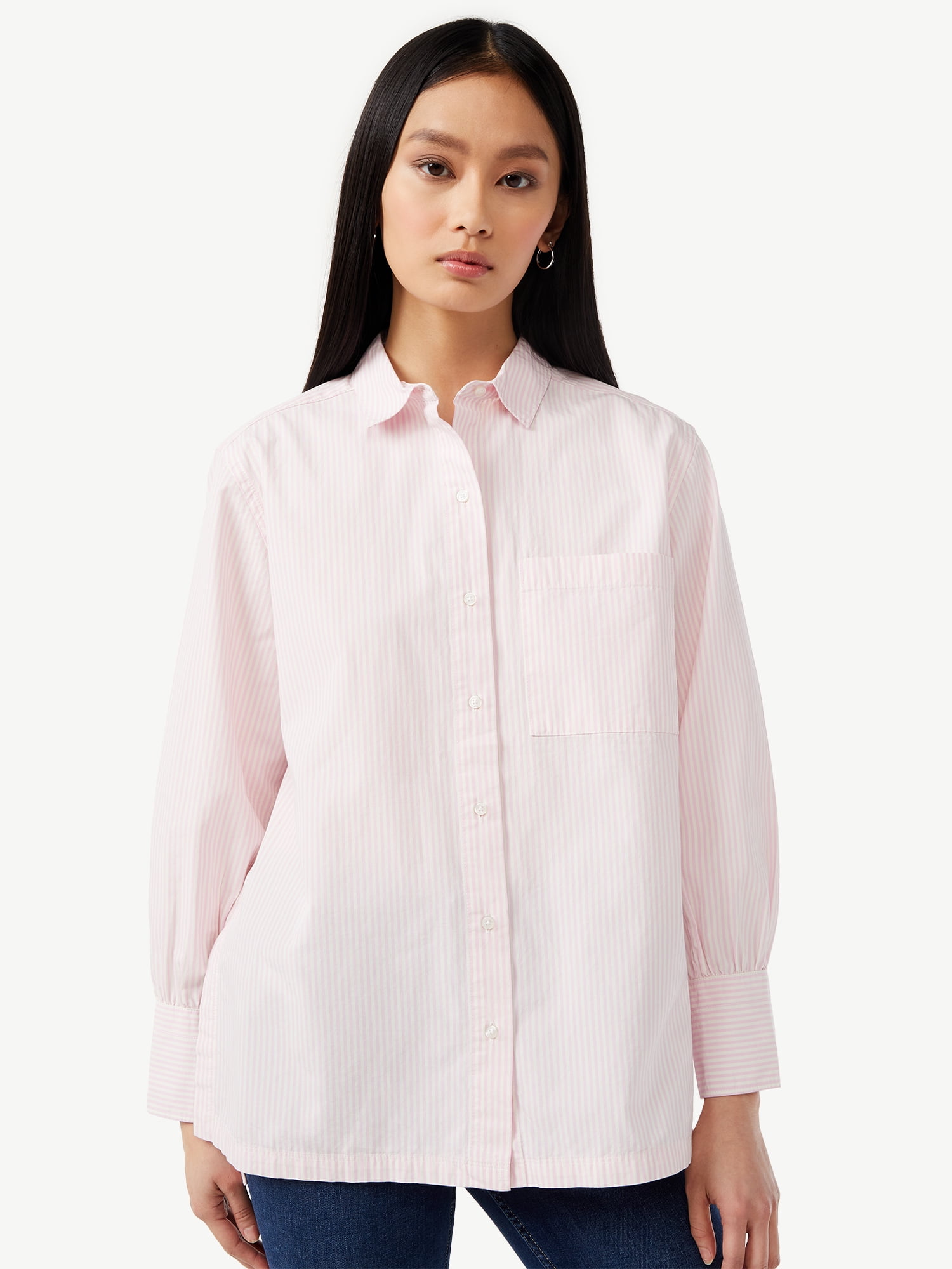 Free Assembly Women's Button Down Tunic - Walmart.com