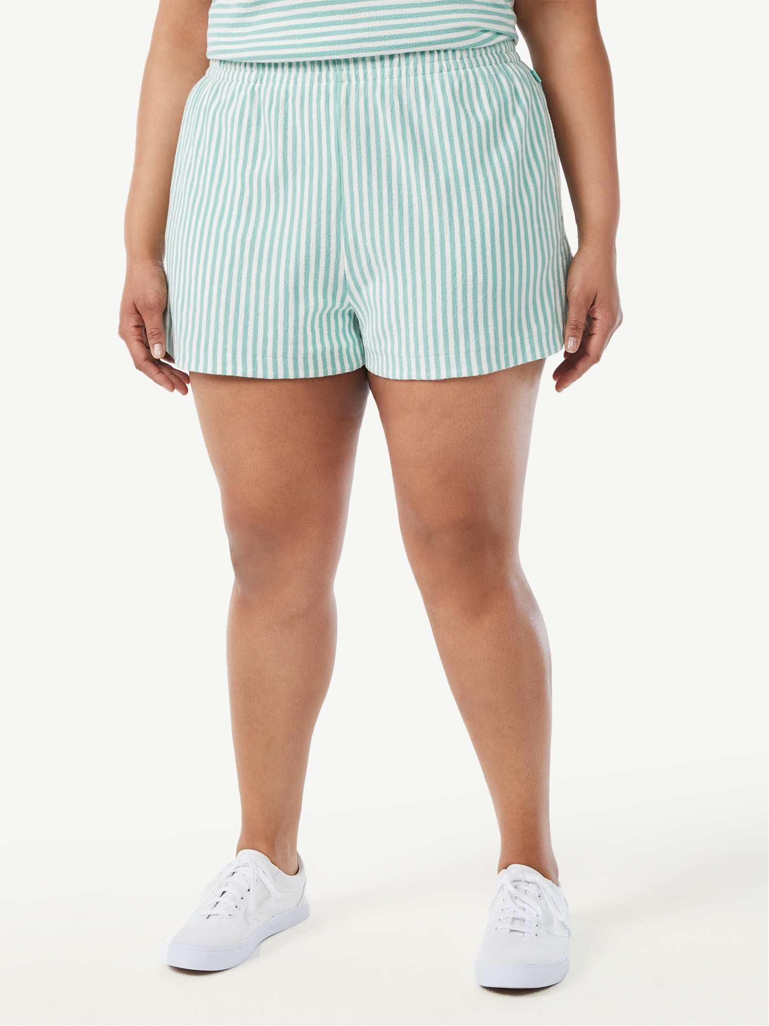 Free Assembly Women's Cotton Shorts with Side Slits - Walmart.com