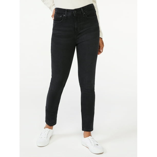 Free Assembly Women's Cozy High-Rise Skinny Jeans - Walmart Business ...