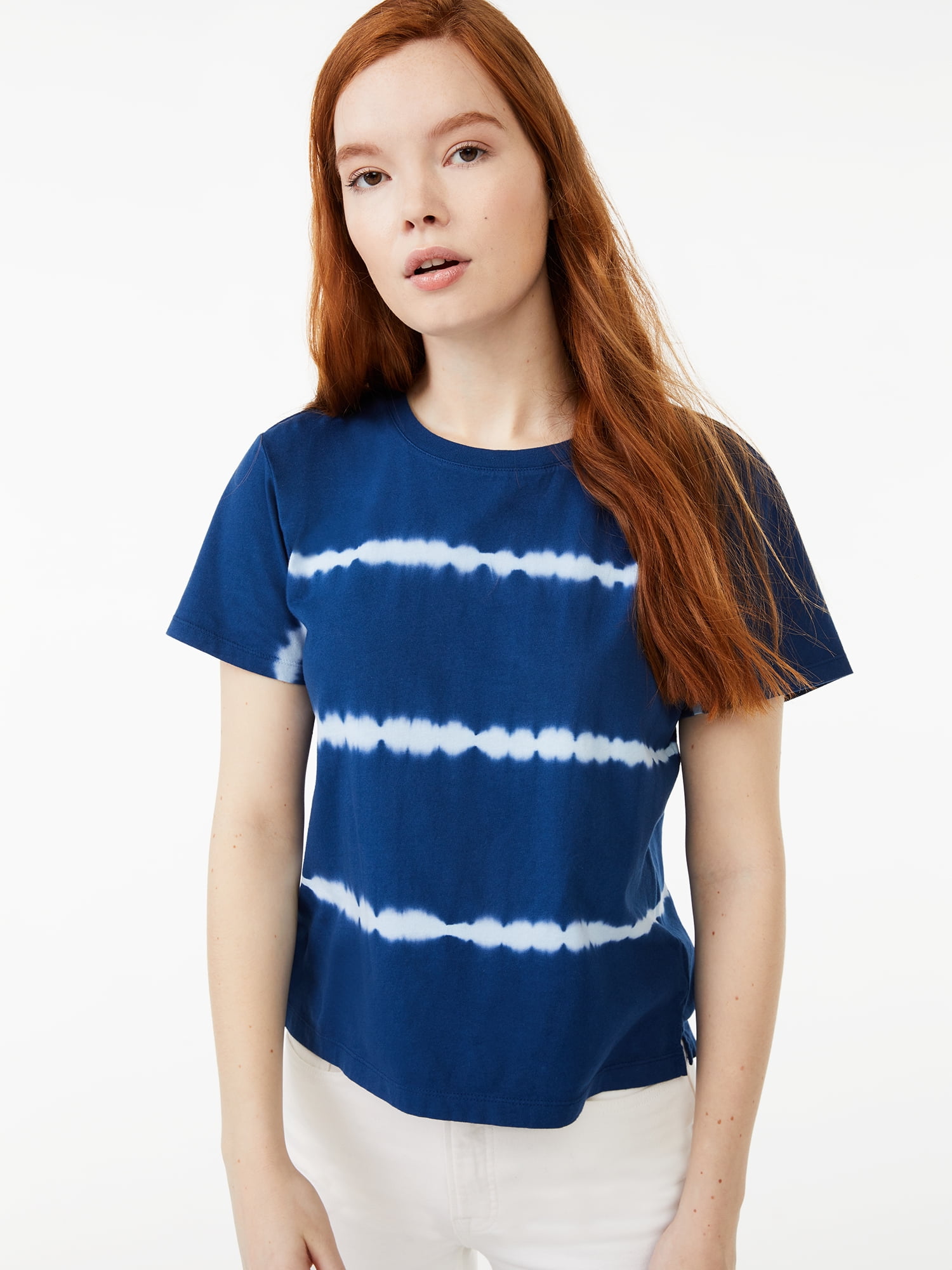 Free Assembly Women's Crop Box Tee with Short Sleeves, Sizes XS-XXXL ...