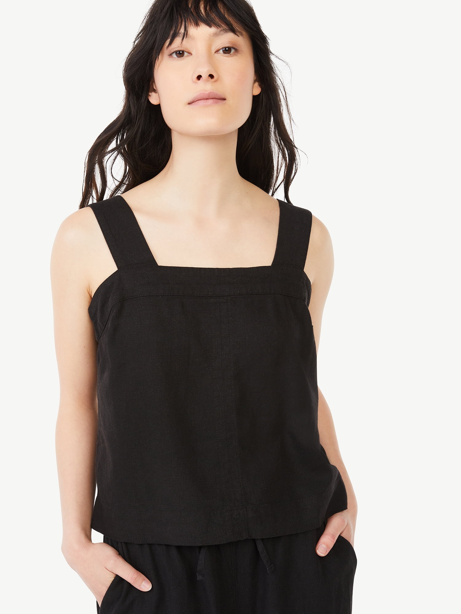 Free Assembly Women's Cropped Tank Top - Walmart.com