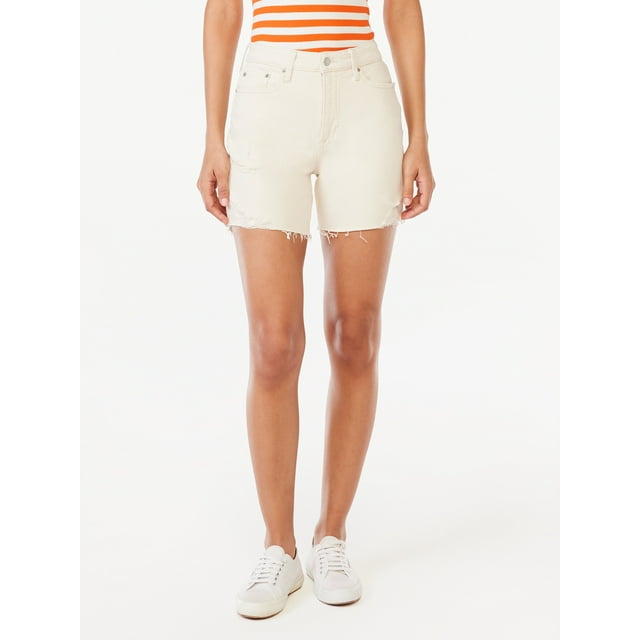 Free Assembly Women's Cut Off Denim Shorts, 5.5” Inseam - Walmart.com