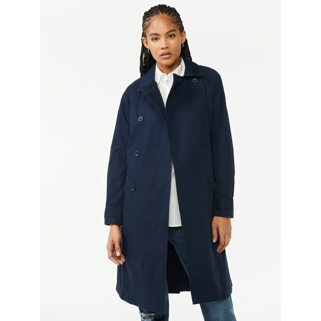 Free Assembly Women's Everyday Soft Trench Coat - Walmart.com