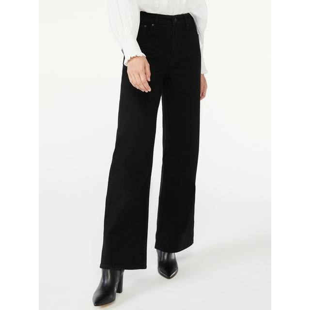 Free Assembly Women's Full Wide Straight Jeans - Walmart.com
