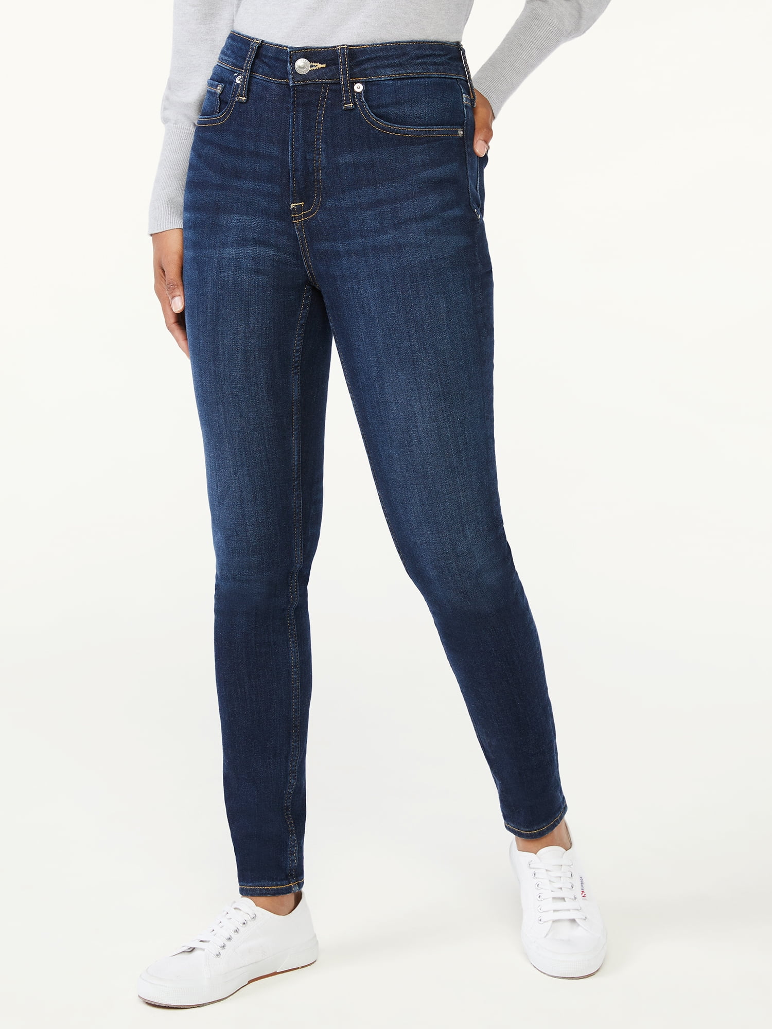 Free Assembly Women's High Rise Skinny Jeans - Walmart.com
