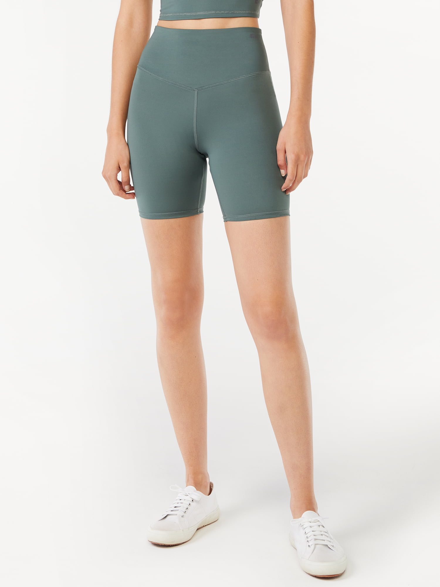 Free Assembly Women's High Waisted Bike Shorts - Walmart.com