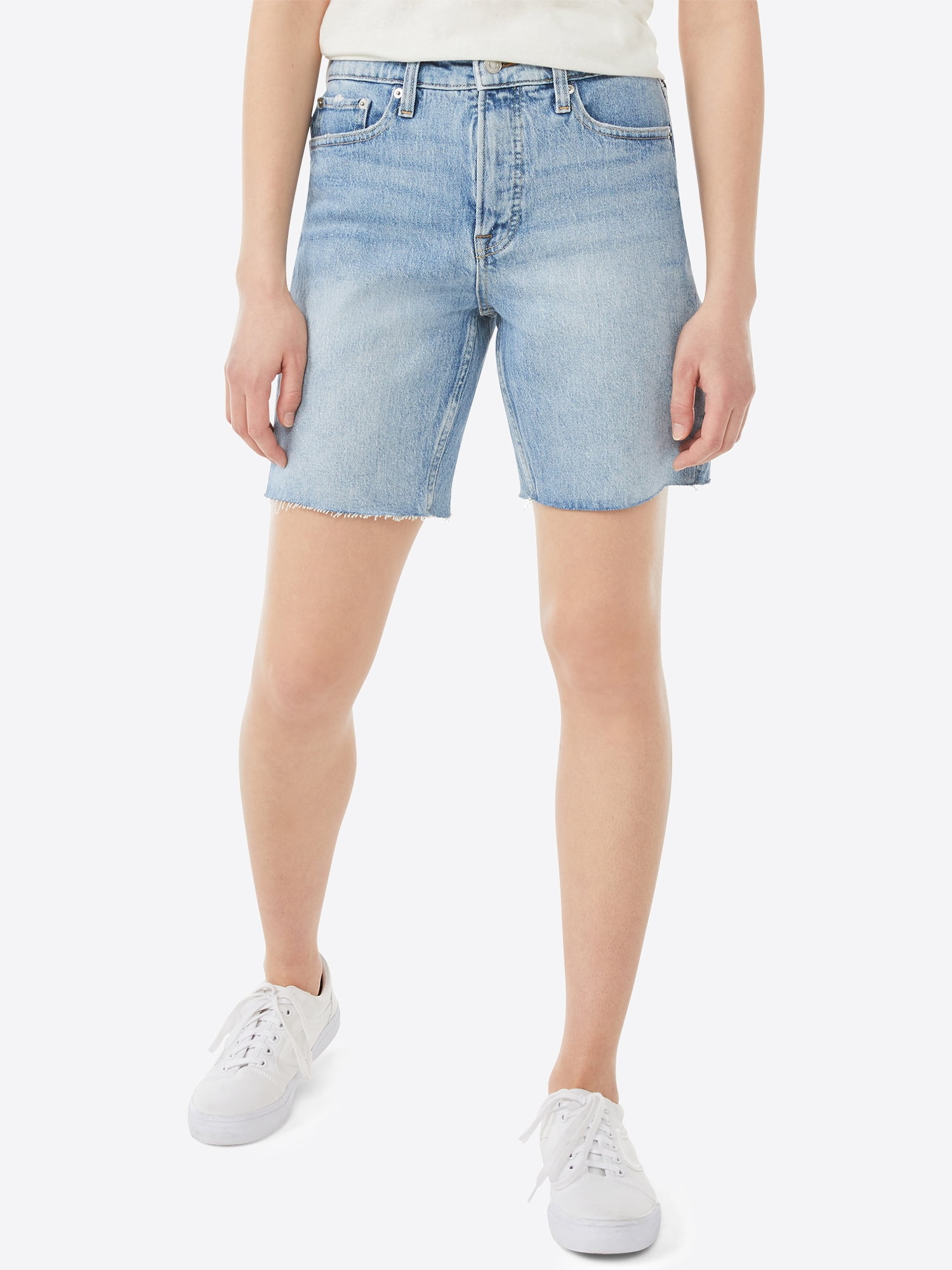 Free Assembly Women's Long Jean Shorts - Walmart.com