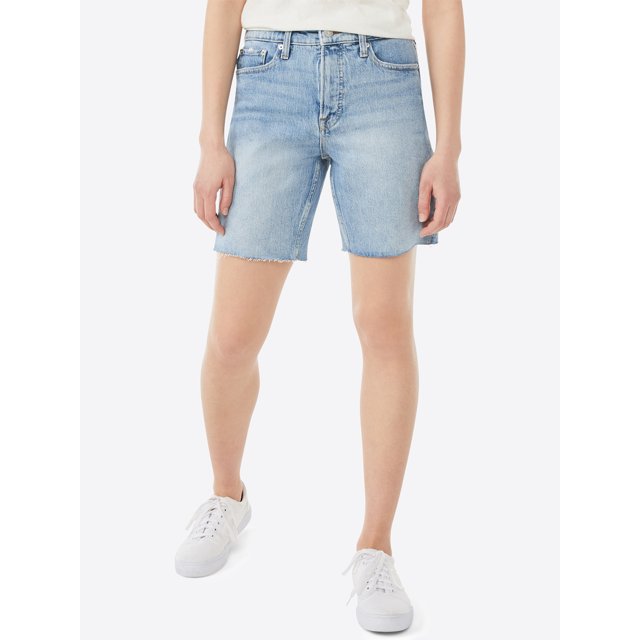 Free Assembly Women's Long Jean Shorts - Walmart.com