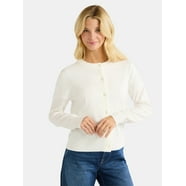 Free Assembly Women's Cardigan Sweater with Short Puff Sleeves ...