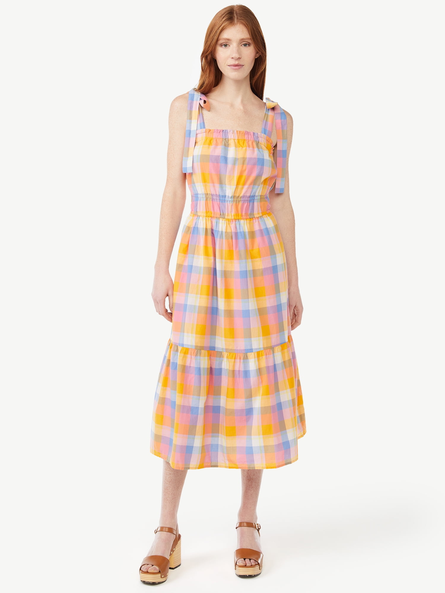Free Assembly women's Midi Sundress - Waist, Pockets - Walmart.com