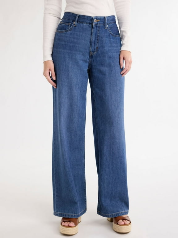 Free Assembly Women's Super High Rise Straight Jeans - Walmart.com