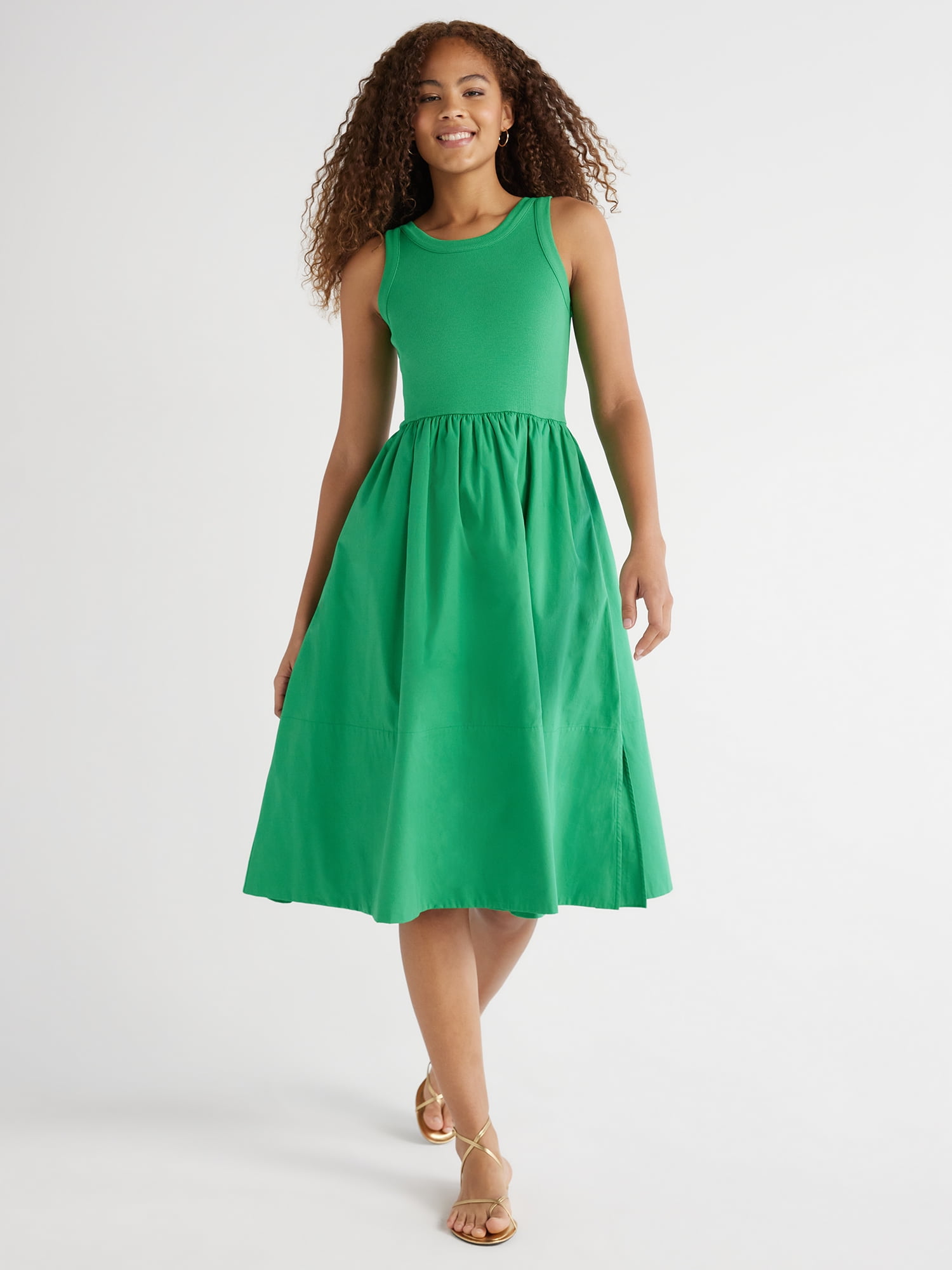 Free Assembly Women’s Mixy Tank Dress, Sizes XS-XXL - Walmart.com