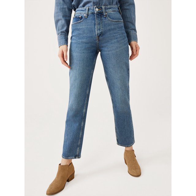 Free Assembly Women's Original 90's Straight Jeans - Walmart.com