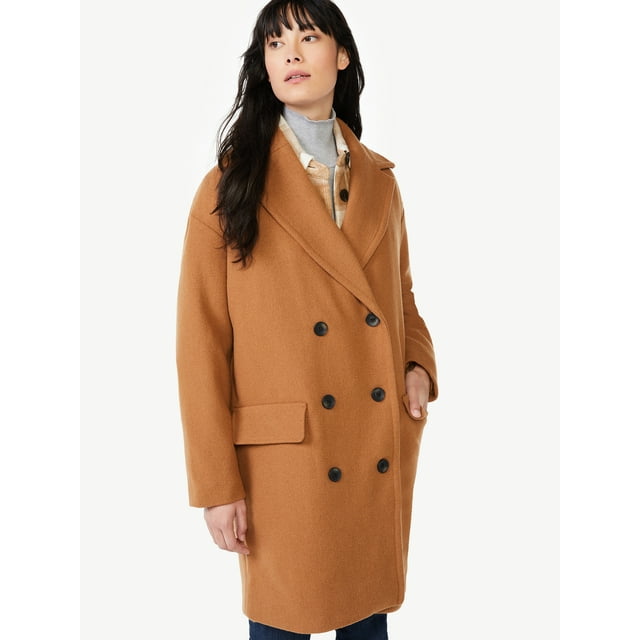 Free Assembly Women's Oversized Cocoon Coat - Walmart.com