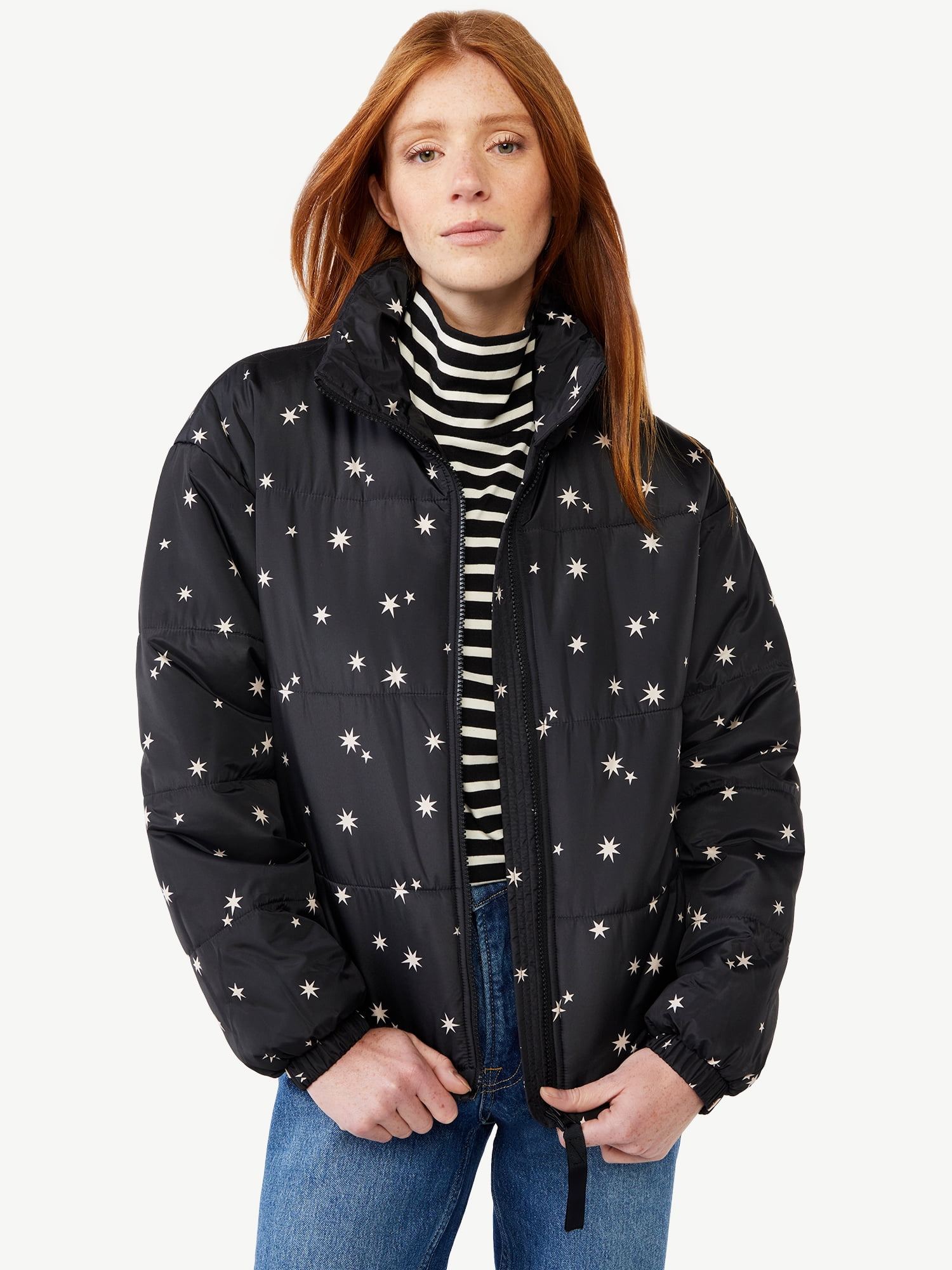 Free Assembly Women's Oversized Puffer Jacket - Walmart.com
