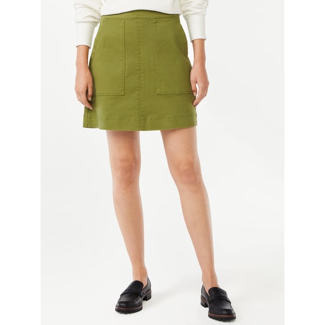 Free Assembly Women's Patch Pocket Mini Skirt - Walmart.com