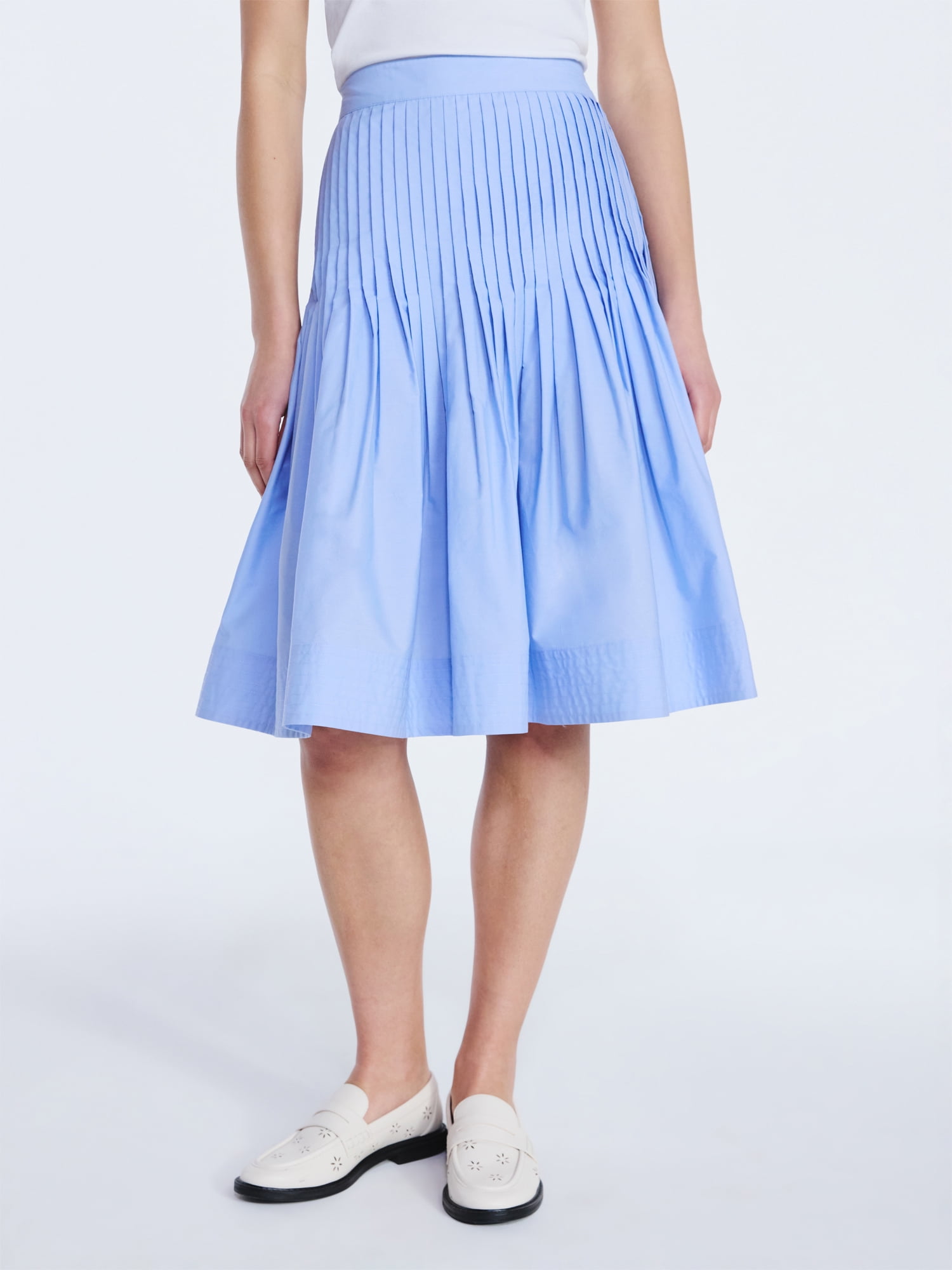 Free Assembly Women's Pintuck Knee Length Skirt, Sizes XS-XXL - Walmart.com