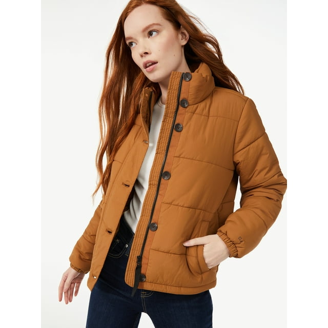 Free Assembly Women's Quilted Puffer Jacket - Walmart.com