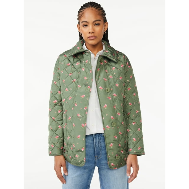 Free Assembly Women's Quilted Shell Jacket - Walmart.com