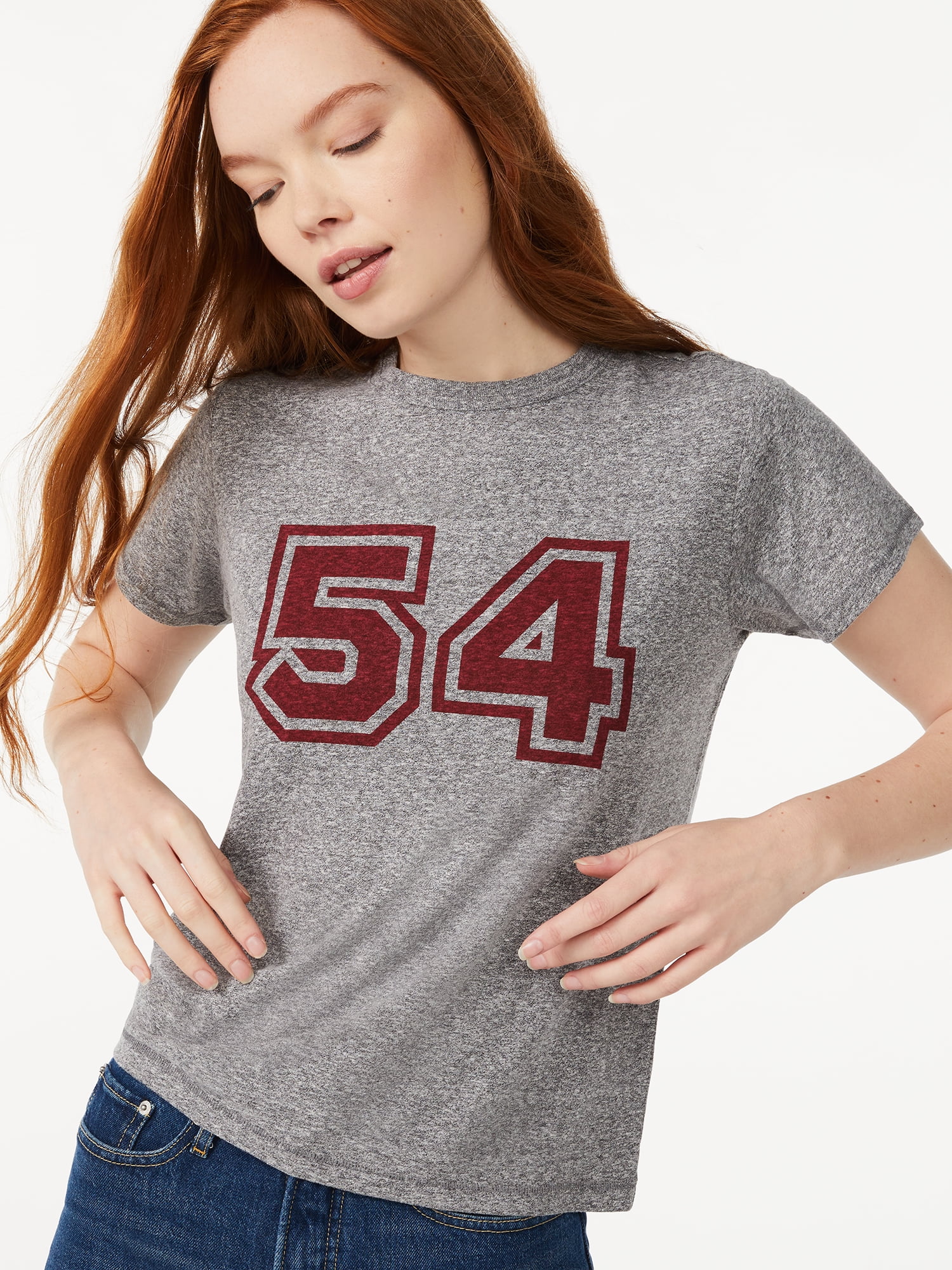 Free Assembly Women's Ringer Tee with Short Sleeves, Sizes XS-XXXL ...