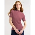 Free Assembly Women's Ribbed Mock Neck Top - XS-XXL - Cotton Modal ...