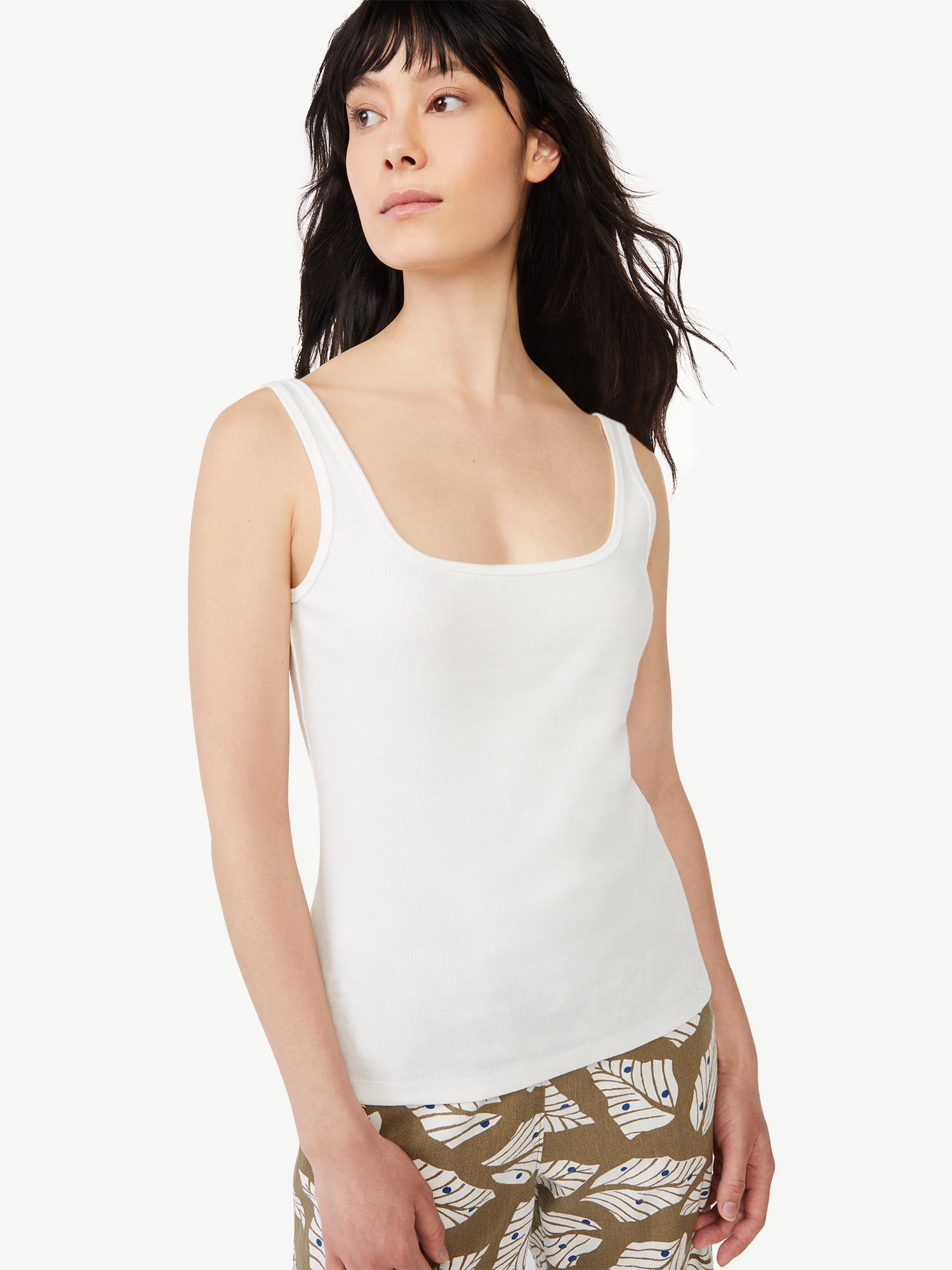 Free Assembly Women's Sleeveless Scoop Neck Tank Top - Walmart.com
