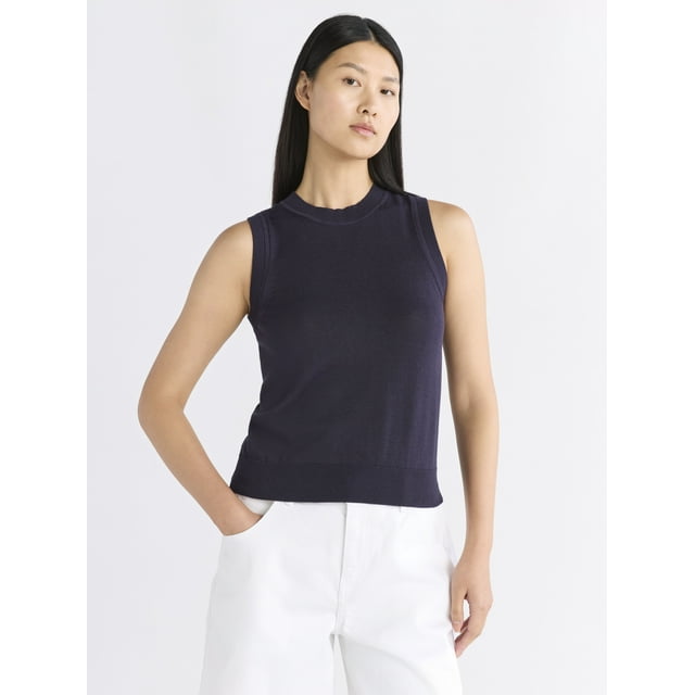 Free Assembly Women's Sleeveless Sweater Shell, Lightweight, Sizes XS ...