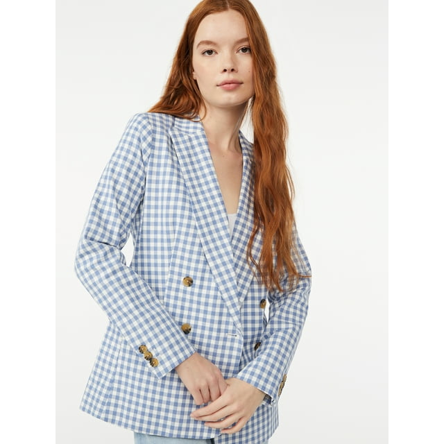Free Assembly Women's Slim Double-Breasted Blazer - Walmart.com
