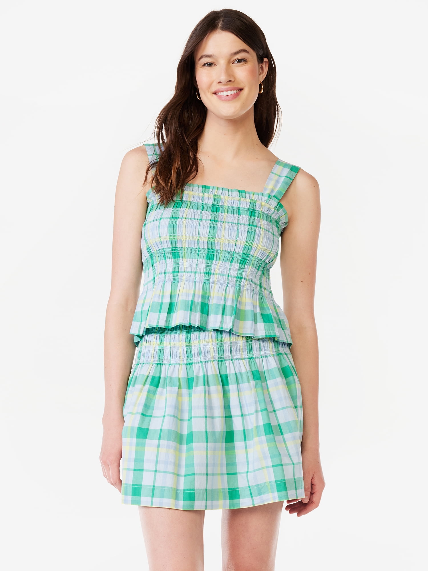 Free Assembly women's Smocked Tank Top Summer Style - Walmart.com