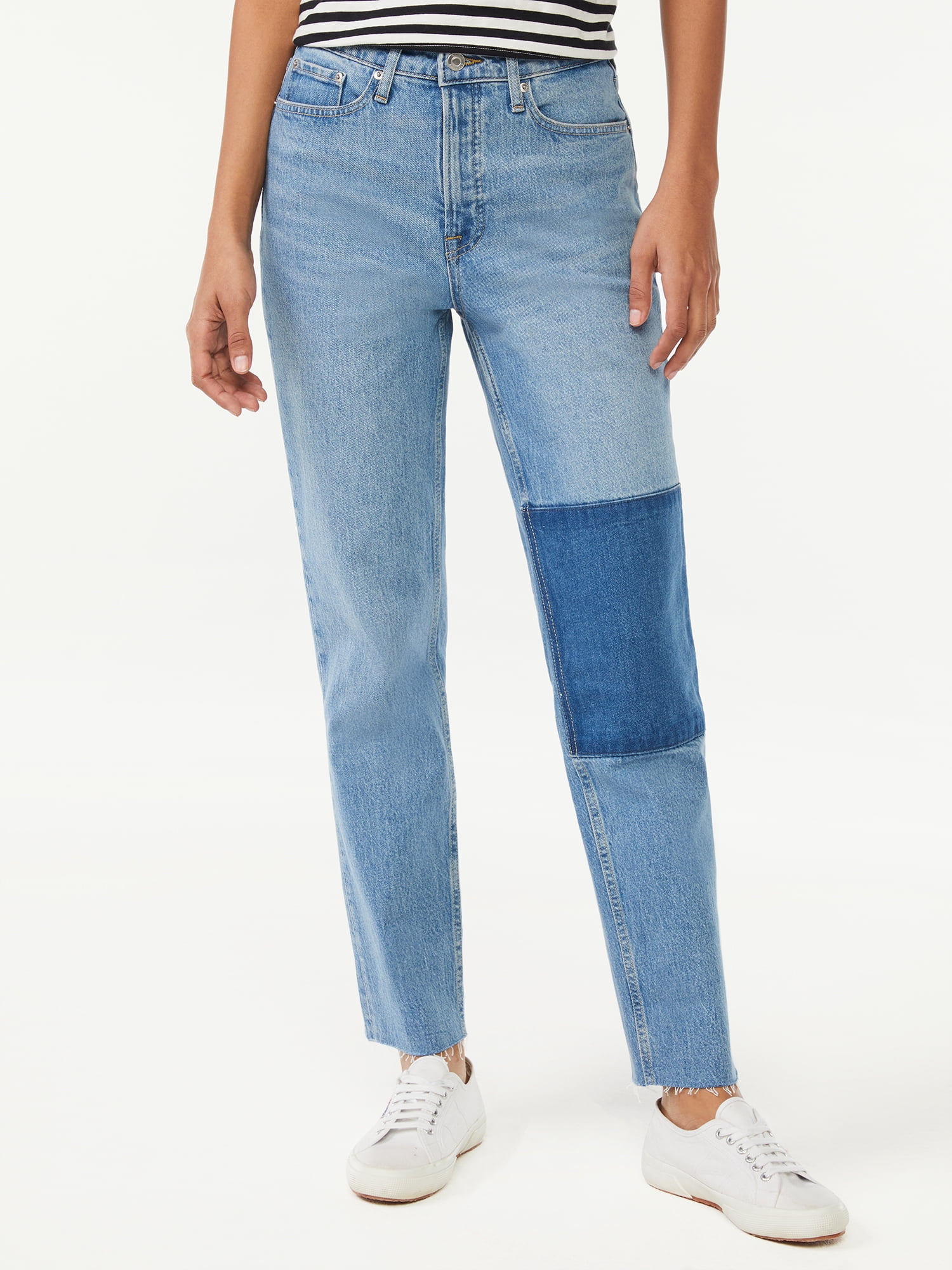 Free Assembly Super High Rise Straight Jeans - women's Denim - Walmart.com