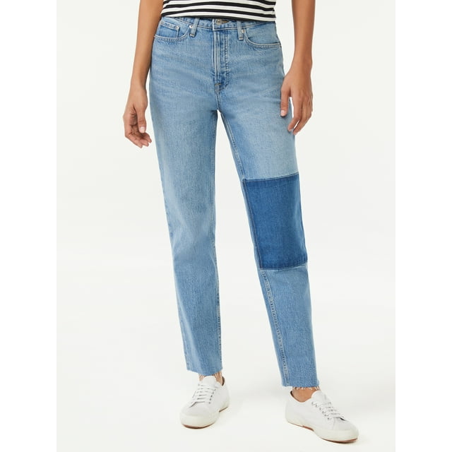 Free Assembly Women's Super High Rise Straight Jeans - Walmart.com