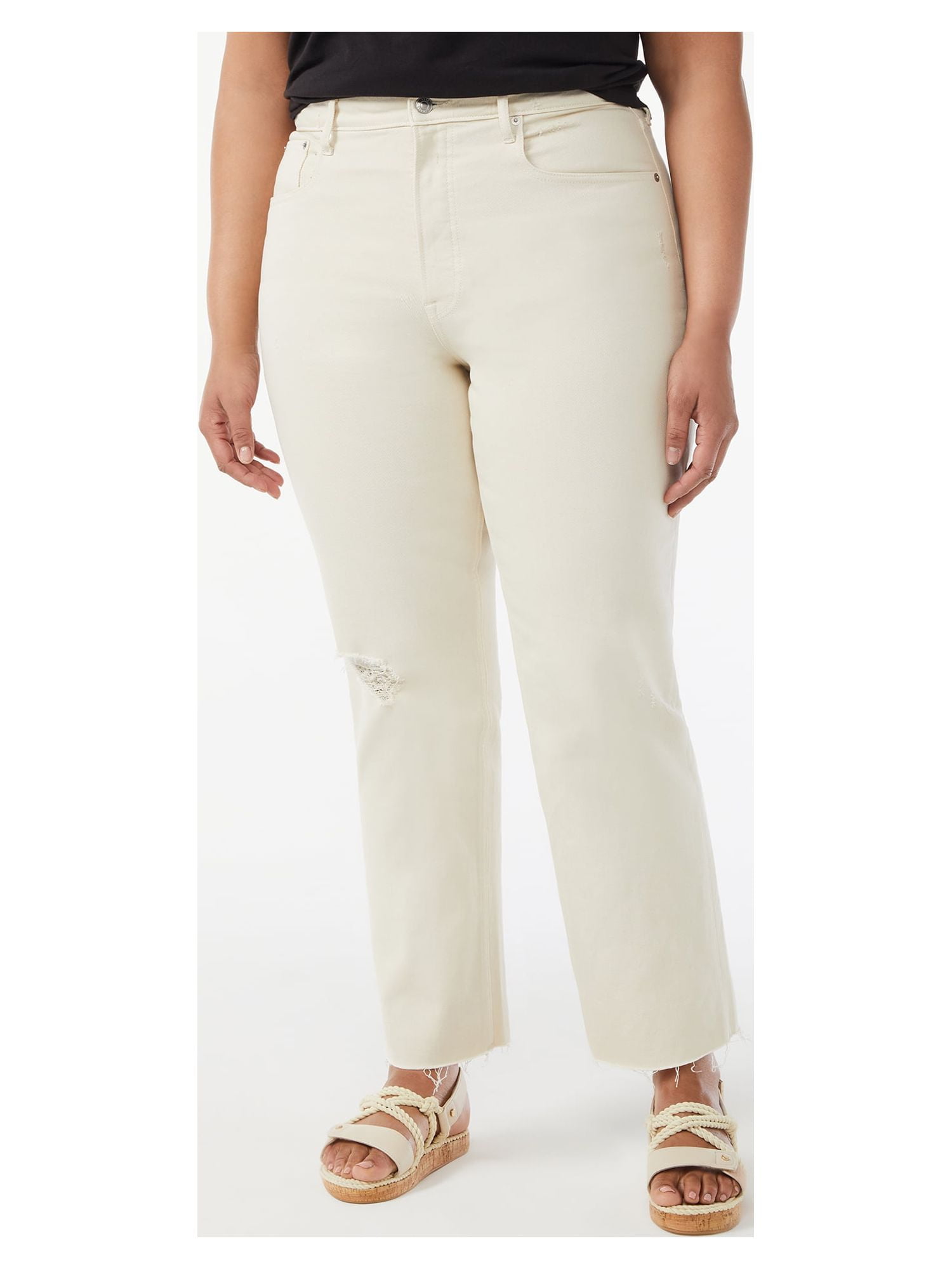 Free Assembly Women's Super High Rise Straight Jeans - Walmart.com