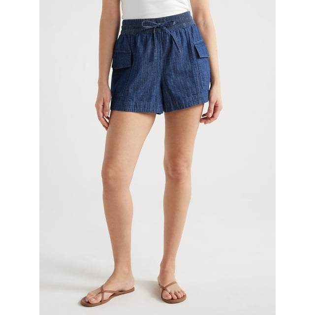 Free Assembly Women’s Utility Pull-On Shorts, 3.5” Inseam, Sizes XS-XXL ...