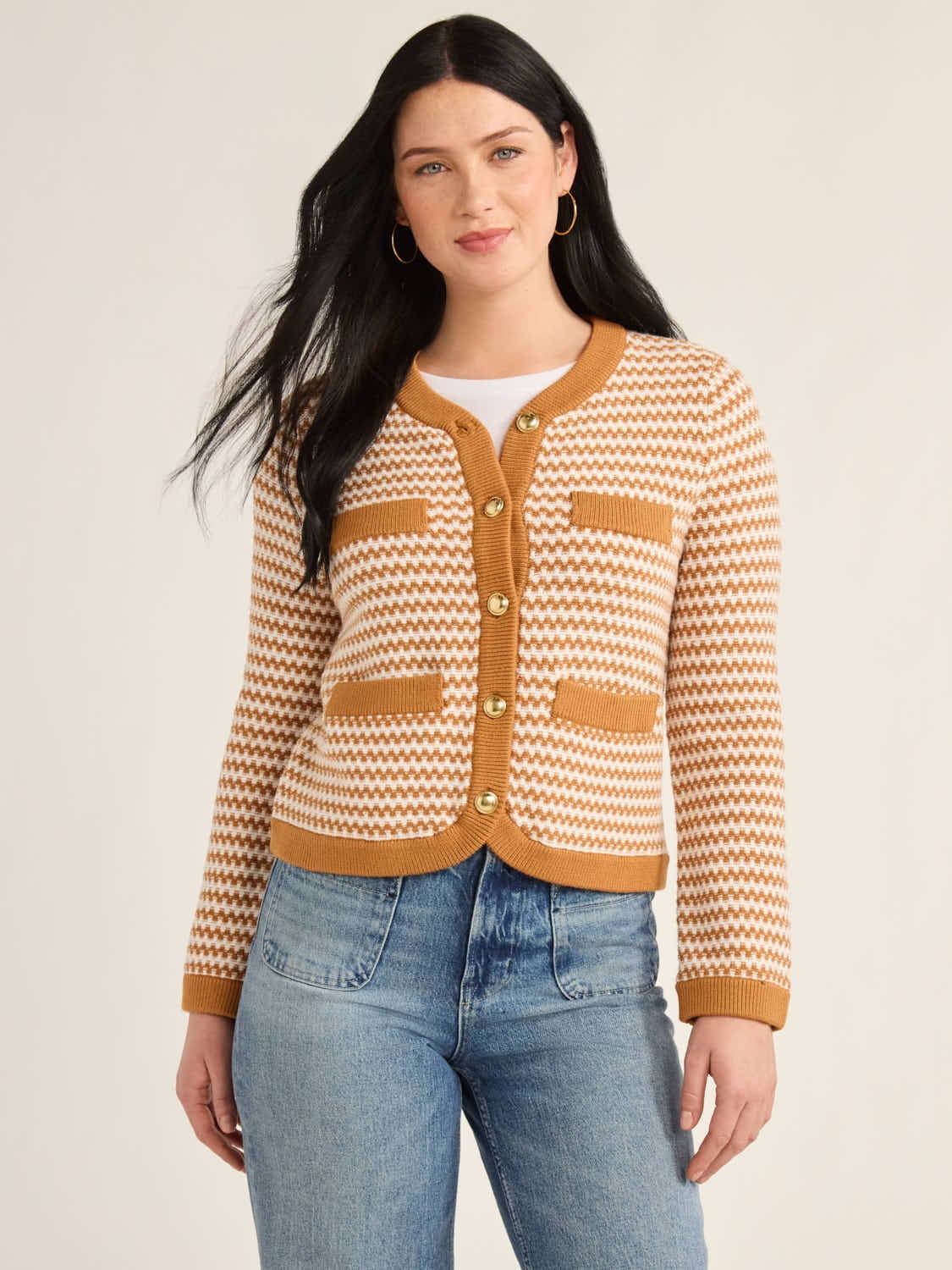 Free Assembly Women’s Welt Pocket Cardigan Sweater, Lightweight, Sizes ...