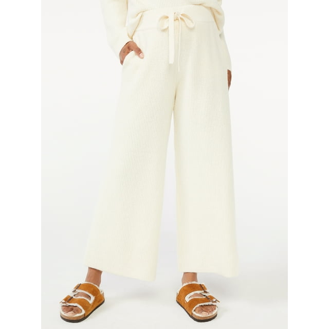 Free Assembly Women's Wide-Leg Sweater Pants - Walmart.com