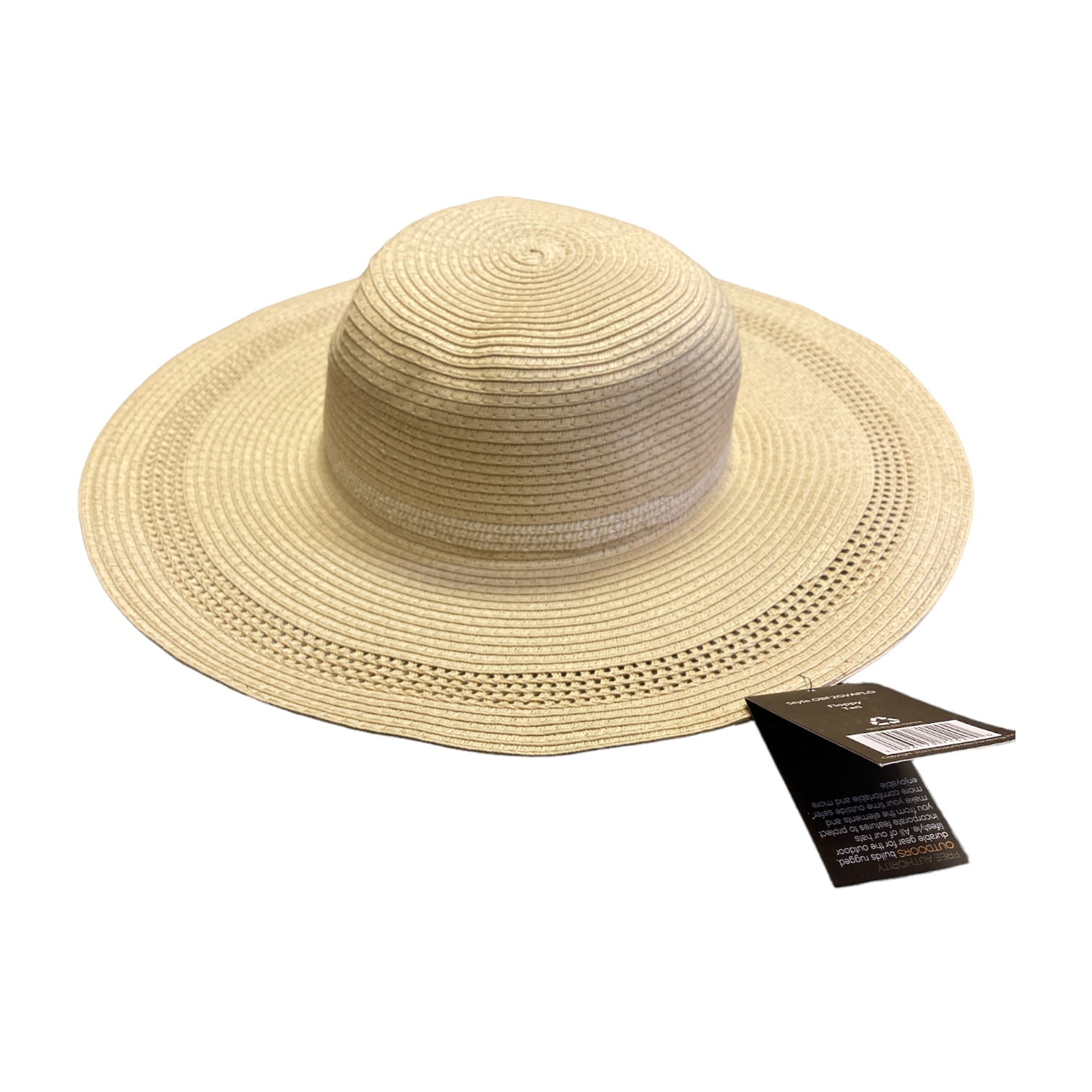 Free Authority Outdoors Woven Sun Hat, UPF 50+, 16" One Size (Floppy ...