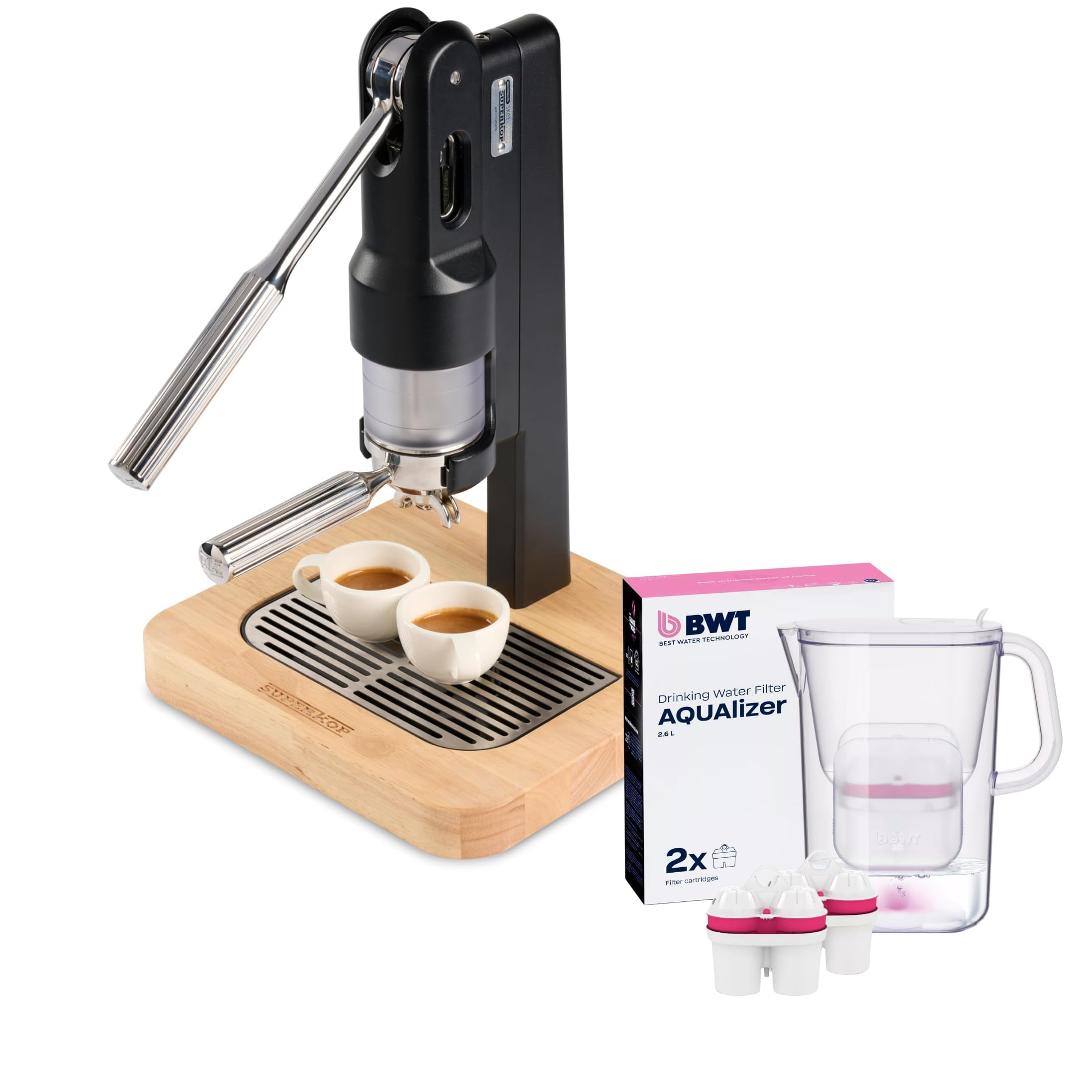 Free BWT AQUAlizer Jug Gift with SUPERKOP Manual Espresso Machine - Walmart.com