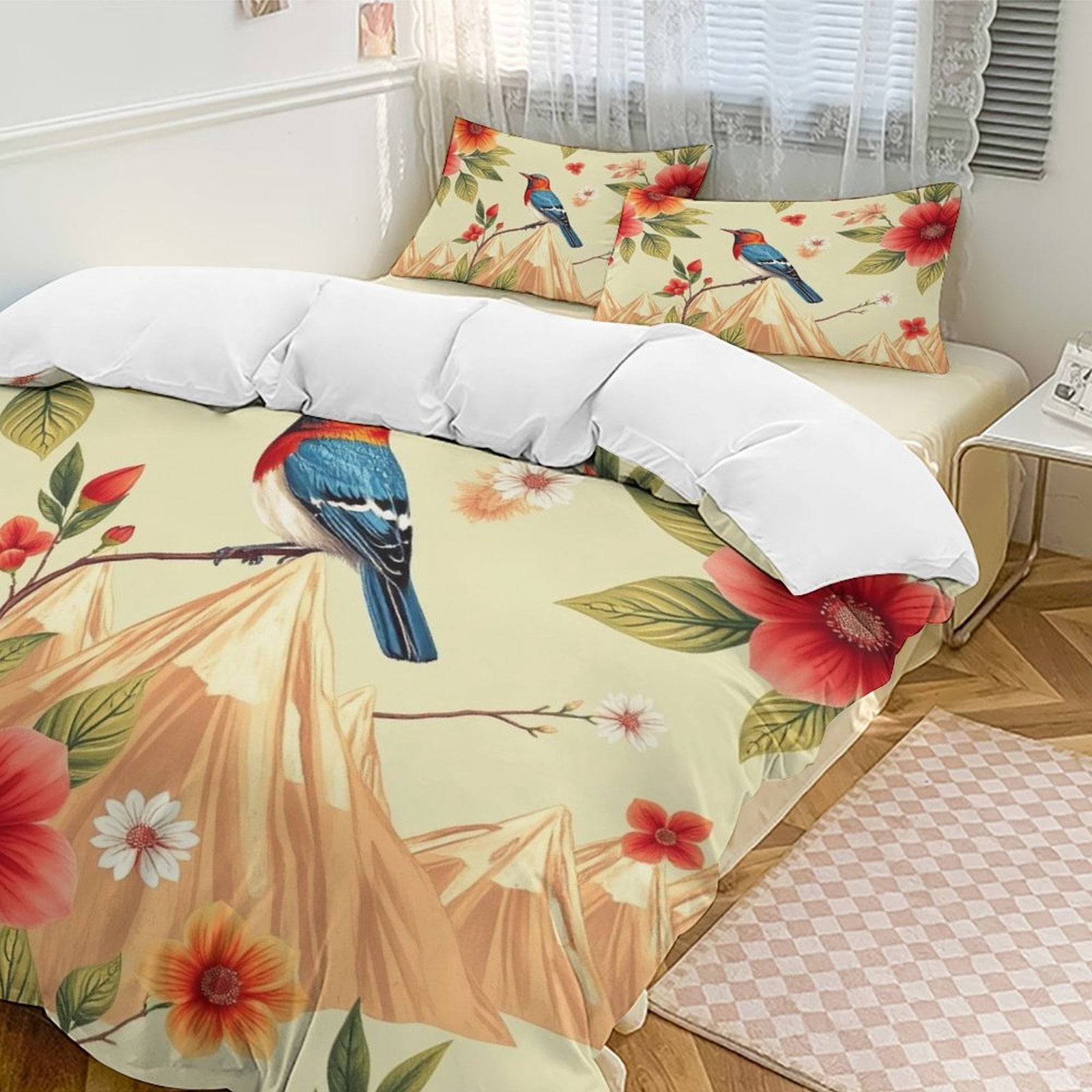Free Bird Bedding Set Duvet Cover for Kids Teen Boys Modern Abstract ...