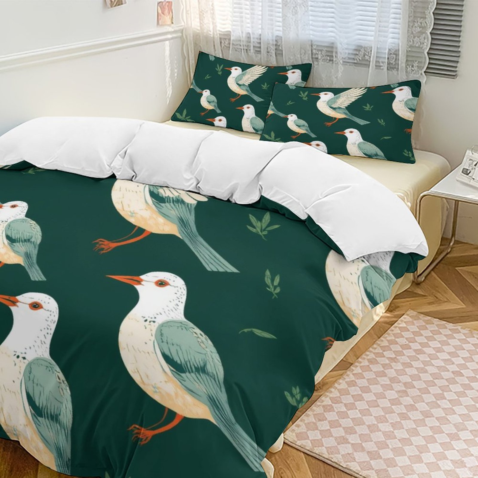 Free Bird Bedding Set Duvet Cover for Kids Teen Boys Modern Abstract ...