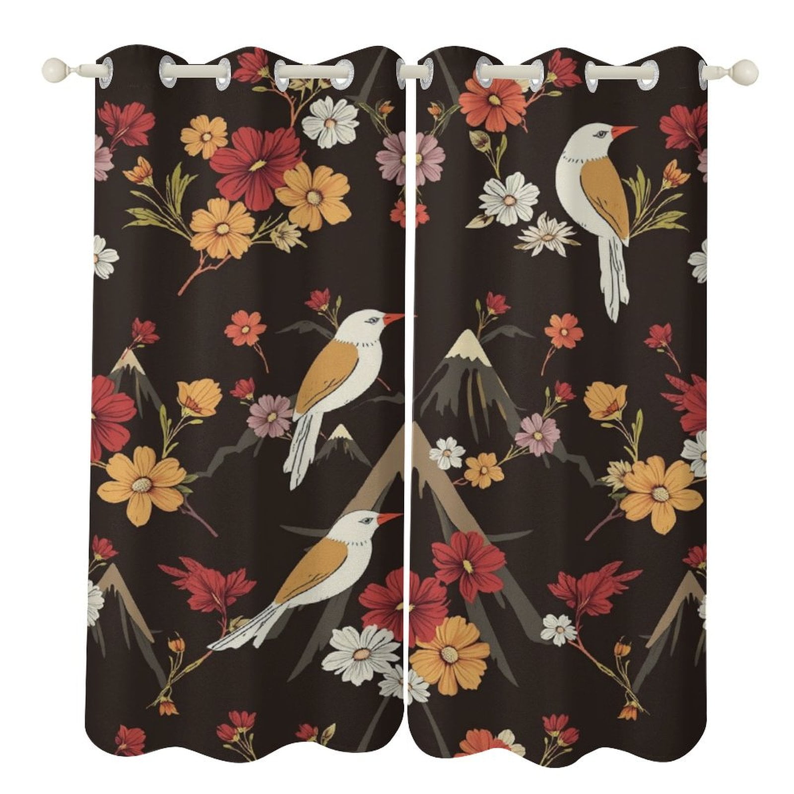 Free Bird Curtains for Bedroom Living Room Drapes Kitchen Room Window ...