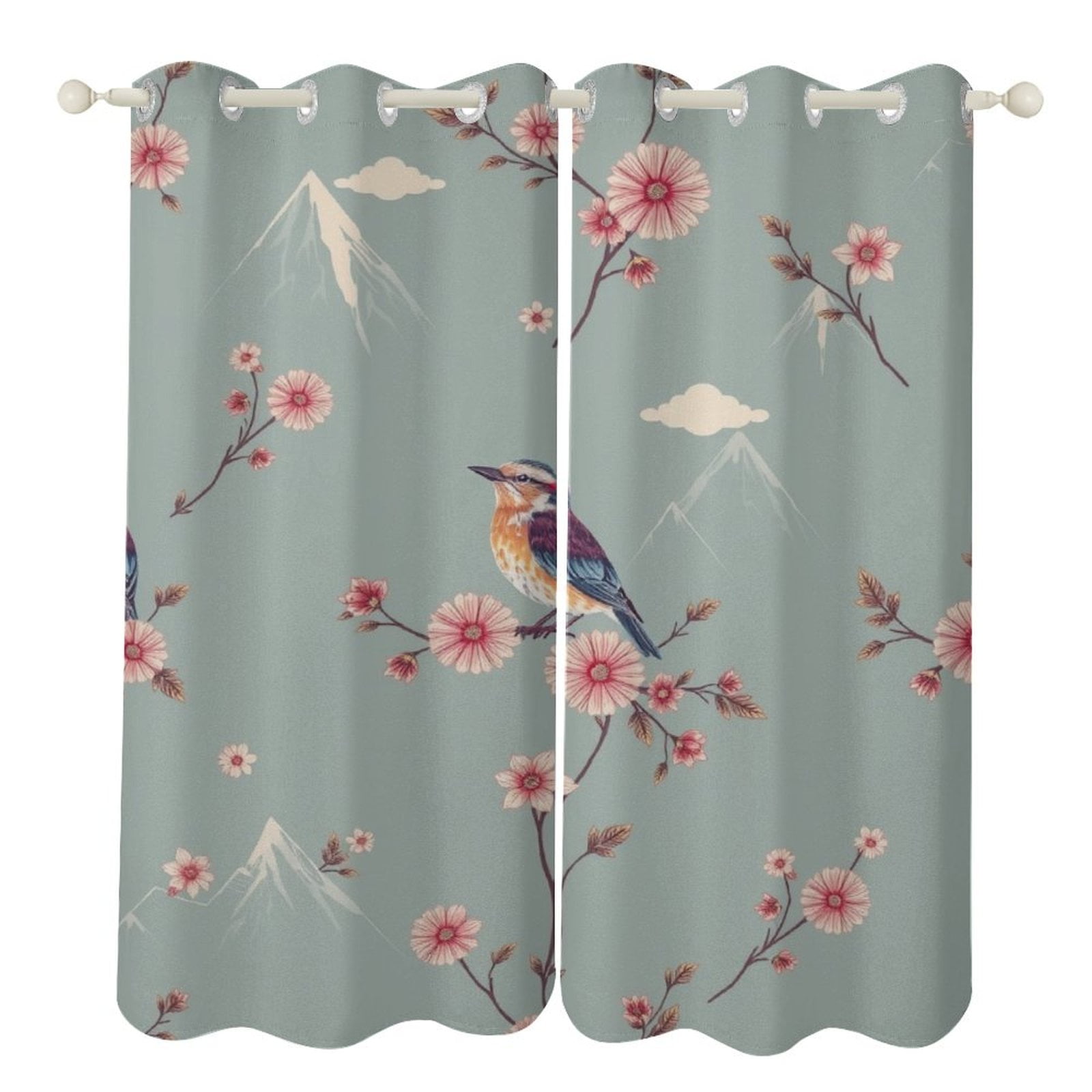 Free Bird Curtains for Bedroom Living Room Drapes Kitchen Room Window ...
