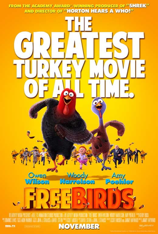 Free Birds - Movie Poster (Style C) (11" x 17 ") (2013) - Walmart.com