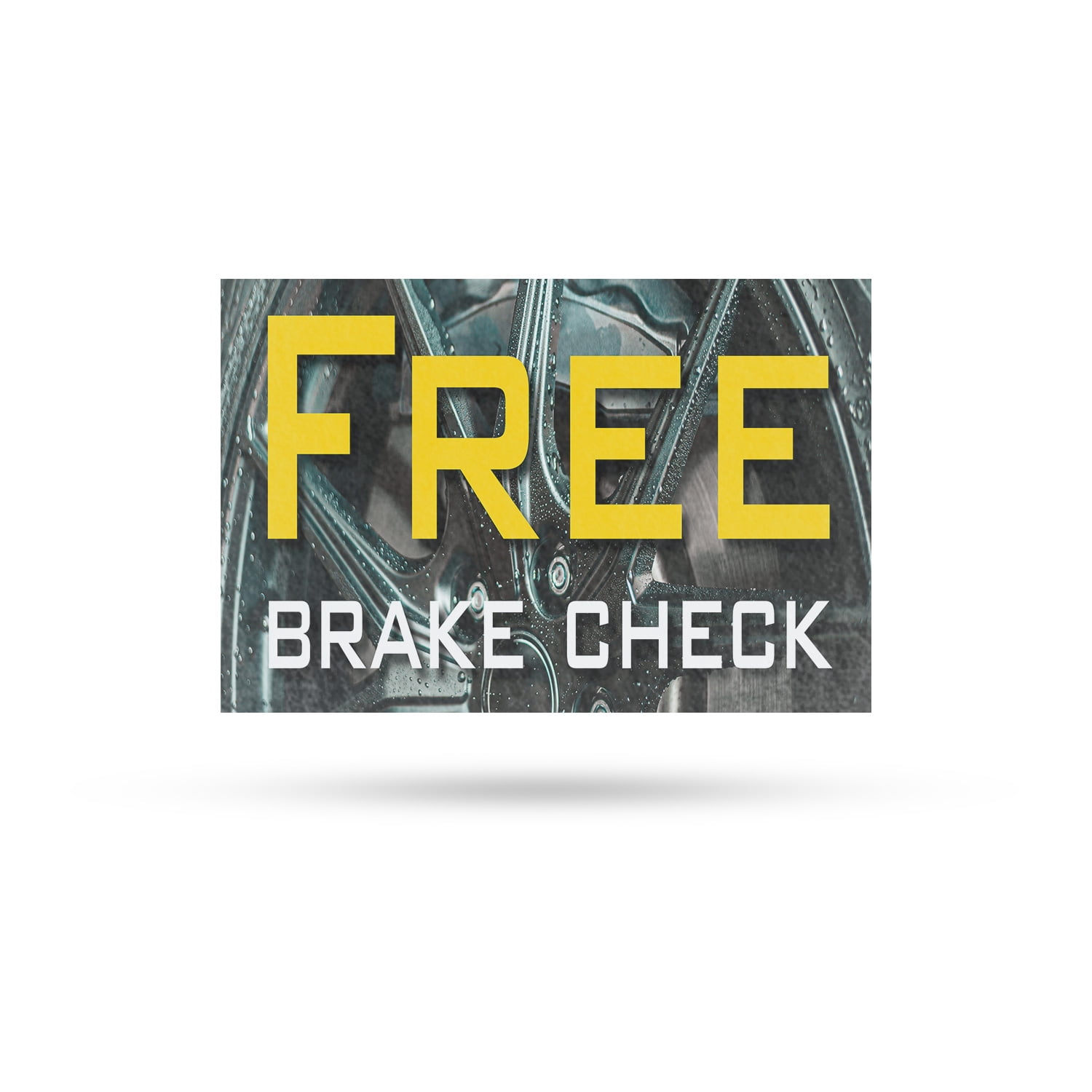 Free Brake Check Vinyl Decal 12 Inch x 16 Inch Weatherproof Heavy-Duty ...
