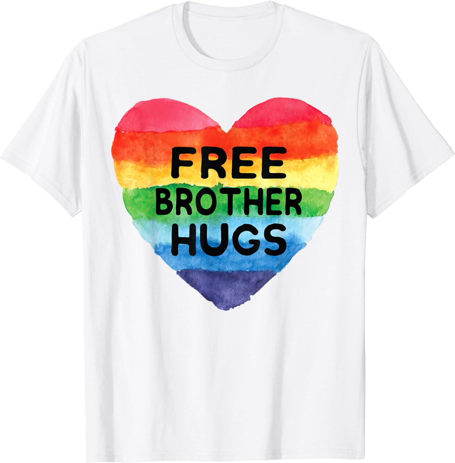 Free Brother Hugs LGBT Pride Parades Dress Rainbow Flag LGBT T-Shirt - Walmart.com